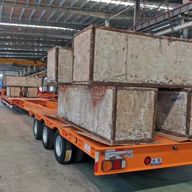 50ton Max Payload 3 Axles Lowbed Semi Truck Trailer with ABS Anti-lock ...